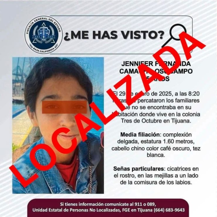 ¡Hallan con vida a Jennifer Fernanda! El impactante caso de la menor desaparecida en Tijuana